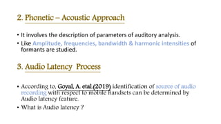 Forensic phonetics[1] | PPTX