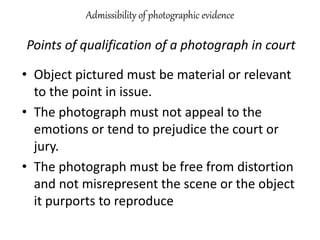 Topic of Forensic photography under the subject of Forensic law ppt.pptx