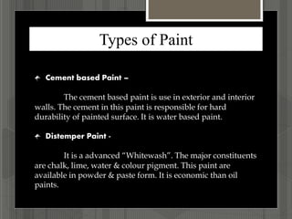 Paint Composition and its types by G S Shaktawat | PPTX