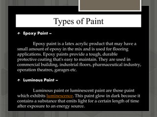 Paint Composition and its types by G S Shaktawat | PPTX