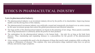 Ethics in pharma industry | PPTX