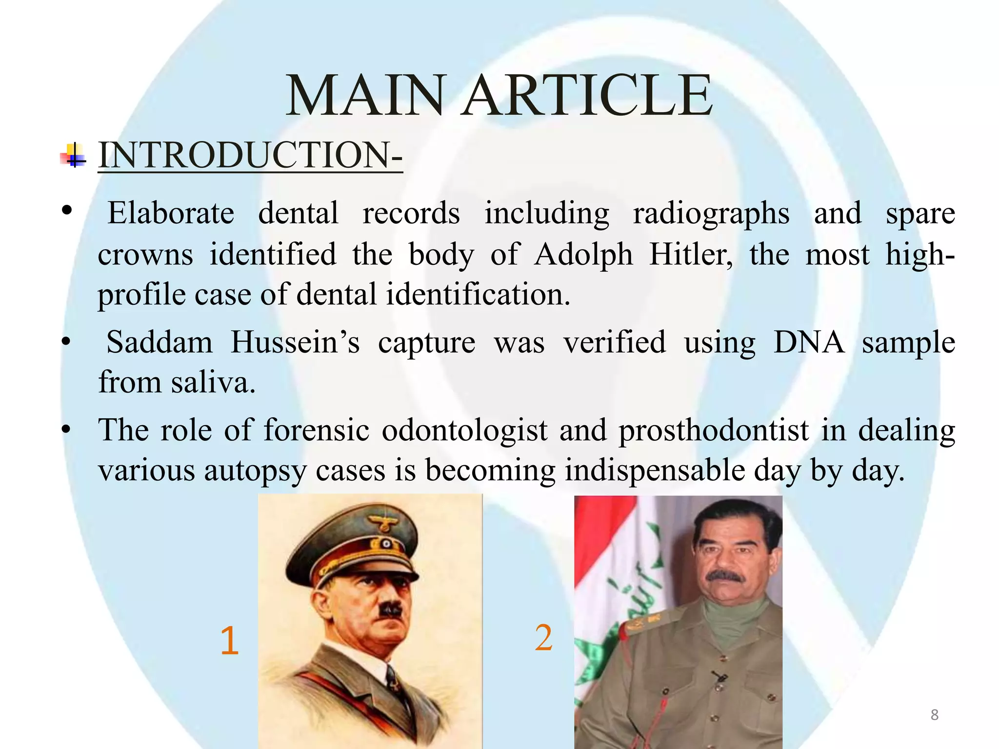 Forensic prosthodontics | PPTX