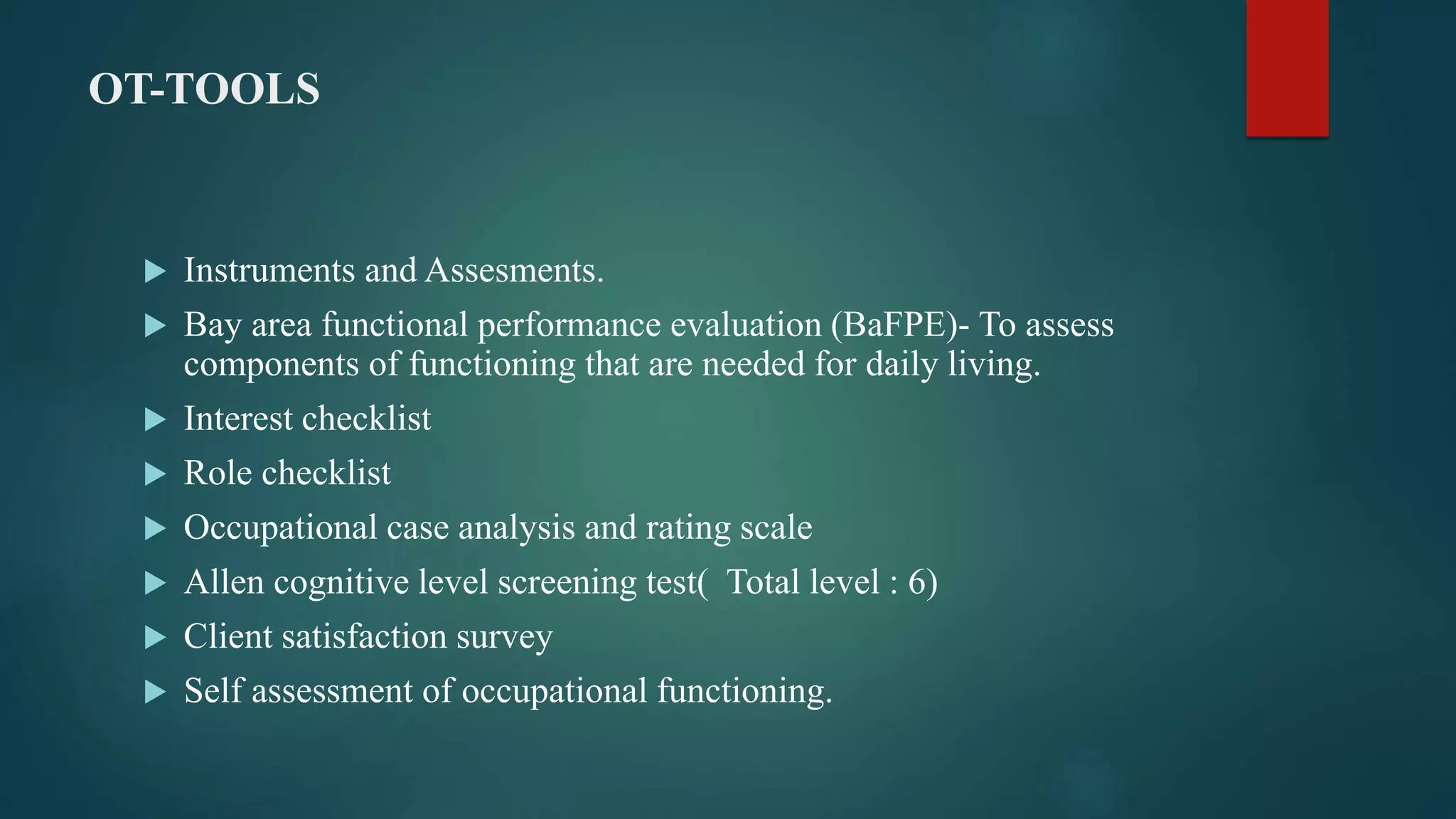 Forensic Psychiatry in Occupational Therapy | PPTX