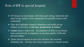 Forensic Psychiatry in Occupational Therapy | PPTX