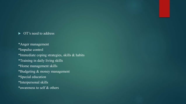 Forensic Psychiatry in Occupational Therapy | PPTX