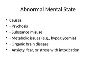 Forensic Psychiatry sample for reference and for understanding outline ...