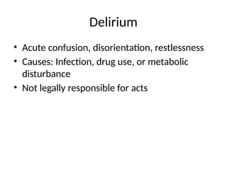 Forensic Psychiatry sample for reference and for understanding outline ...