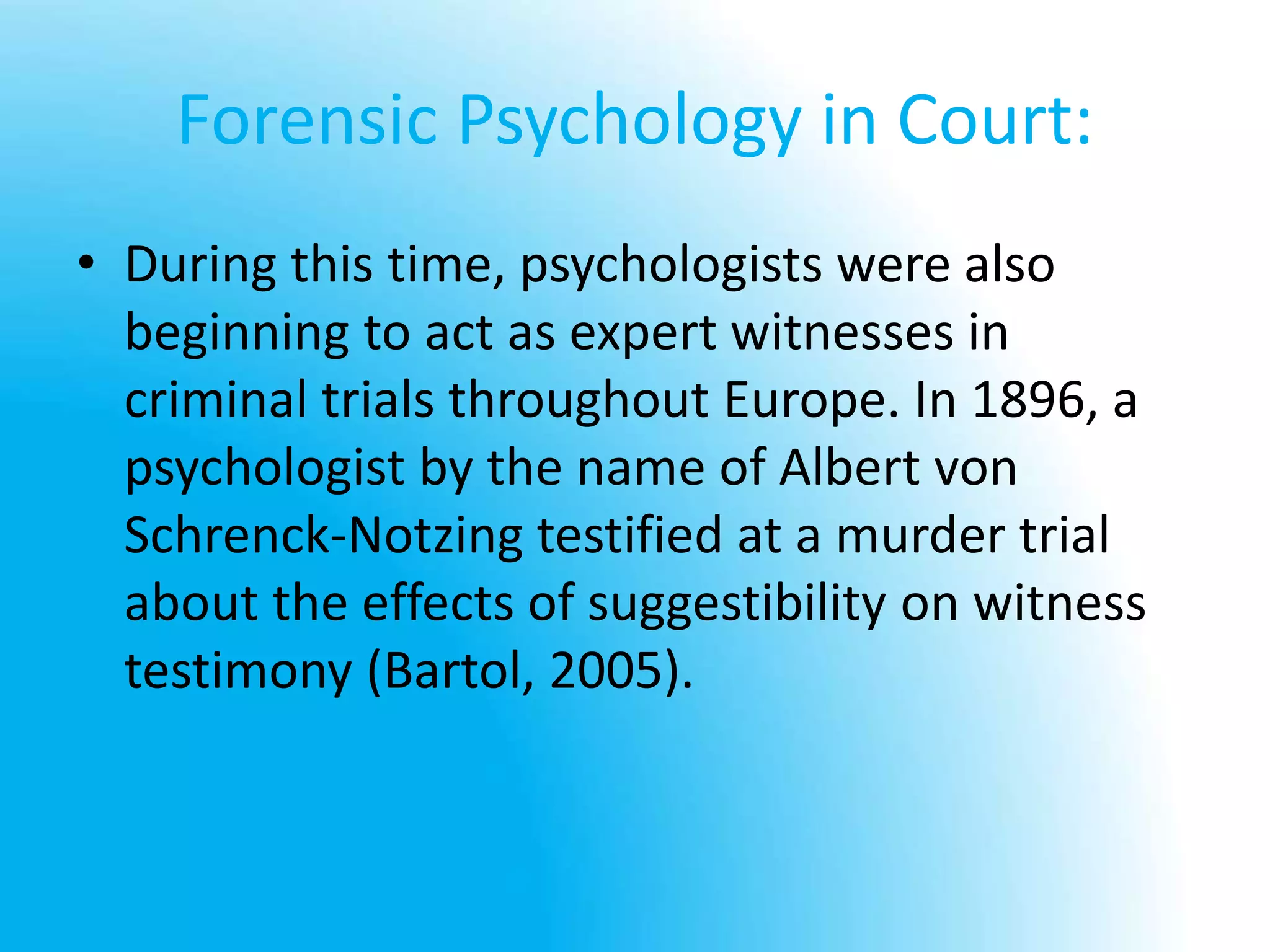 Introduction to Forensic psychology | PPT