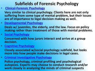 Introduction to Forensic psychology | PPT