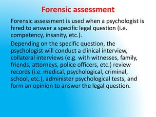 Introduction to Forensic psychology | PPT