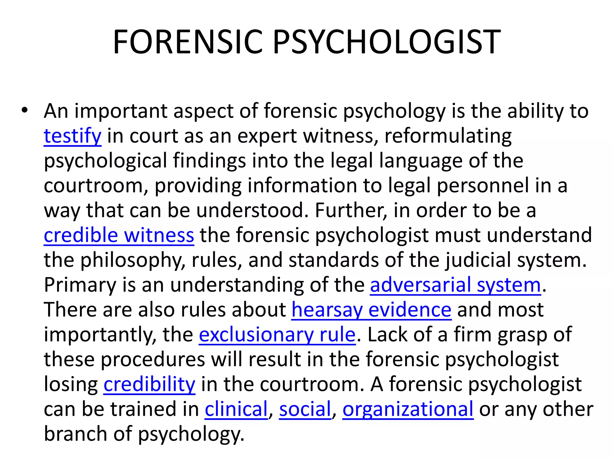 forensic psychology introduction | PPT