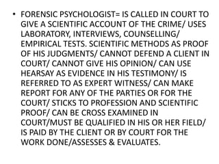 forensic psychology introduction | PPT