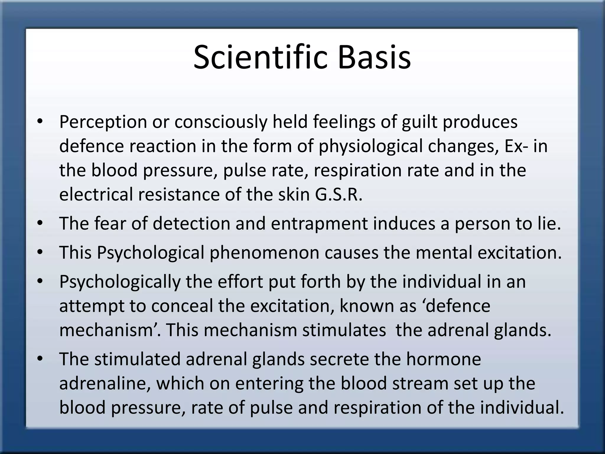 Forensic psychology detection of deception | PPTX