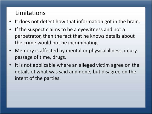 Forensic psychology detection of deception
