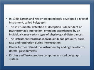 Forensic psychology detection of deception | PPT