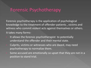Forensic psychology introduction | PPTX