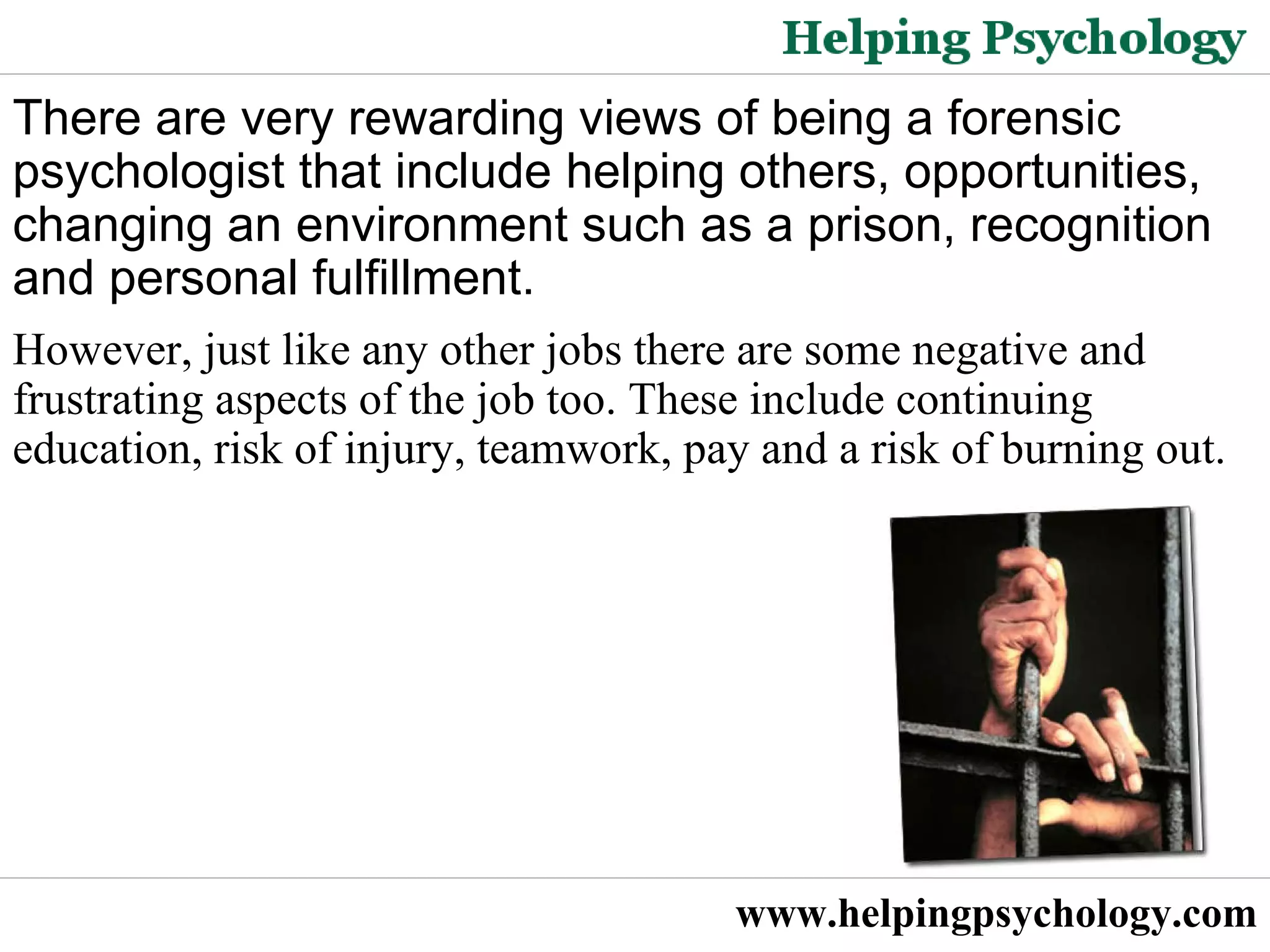 Forensic Psychology Careers | PPT | Law
