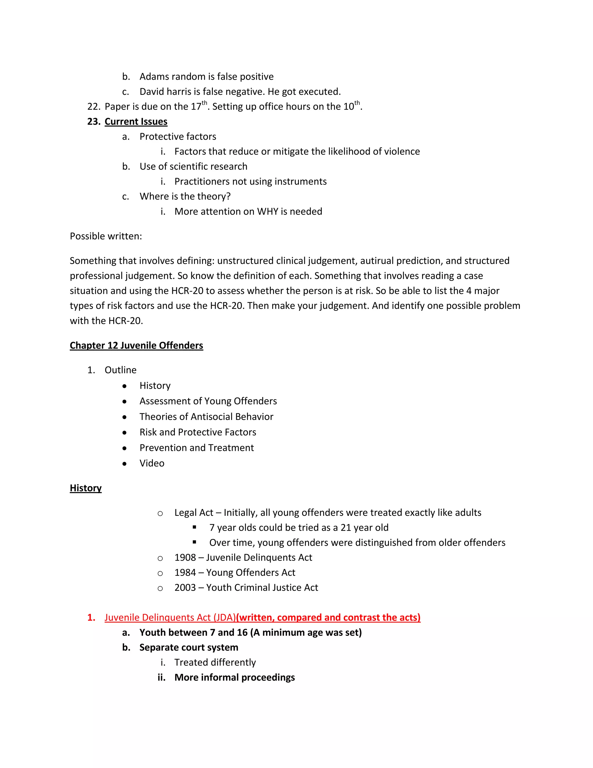 Tai's Forensic Psychology Notes | DOCX