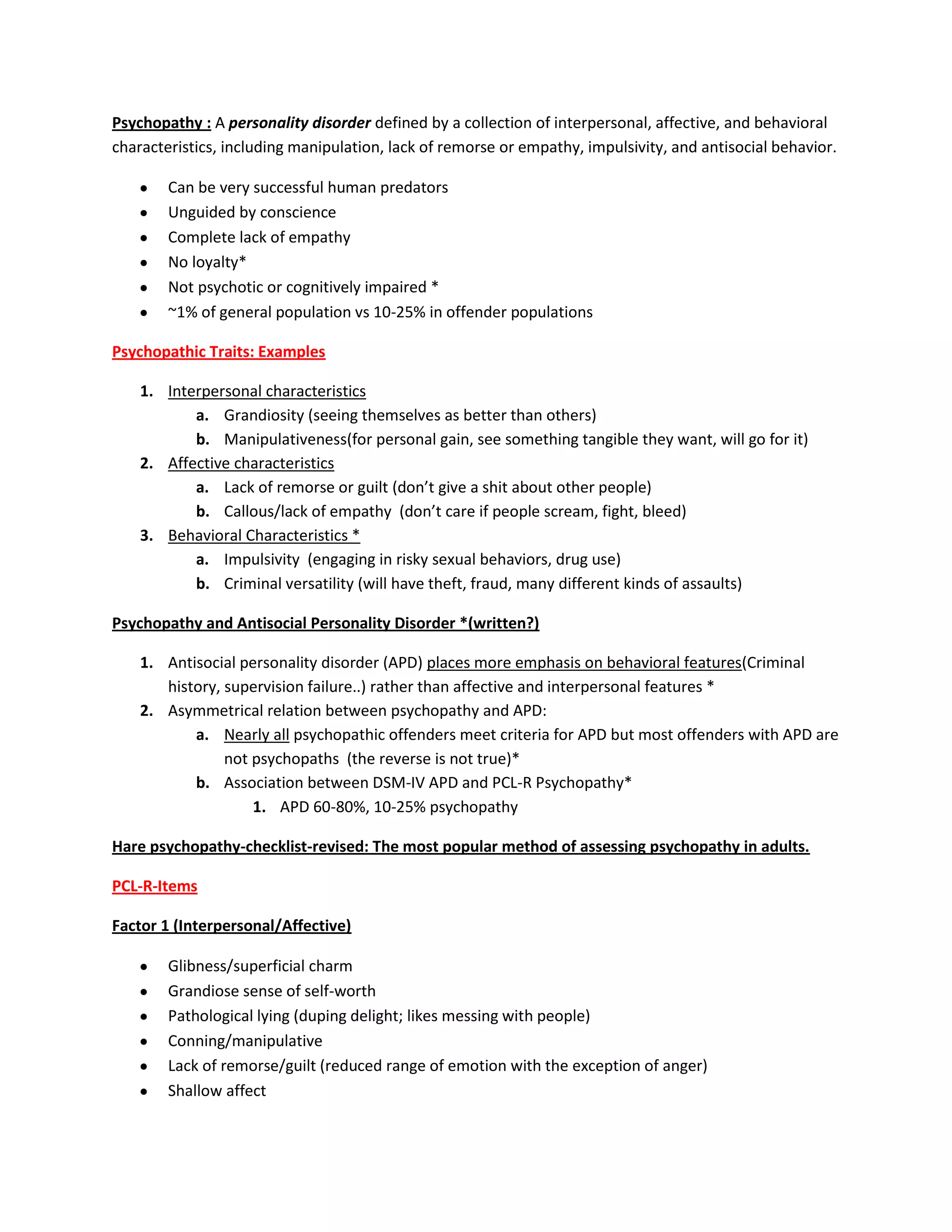 Tai's Forensic Psychology Notes | DOCX