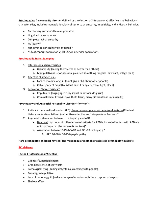 Tai's Forensic Psychology Notes | PDF