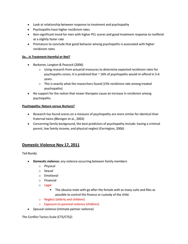 Tai's Forensic Psychology Notes | DOCX | Crime & Harmful Acts to ...