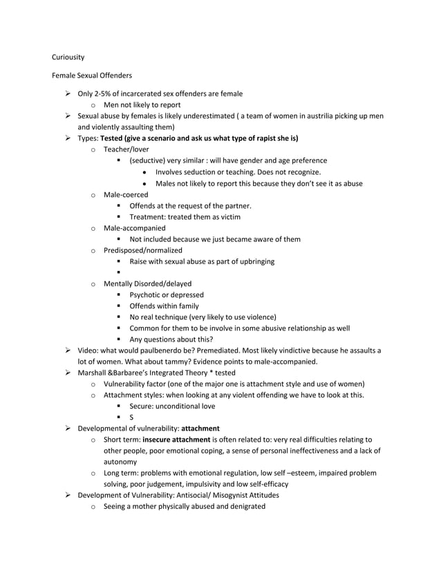 Tai's Forensic Psychology Notes | DOCX | Crime & Harmful Acts to ...