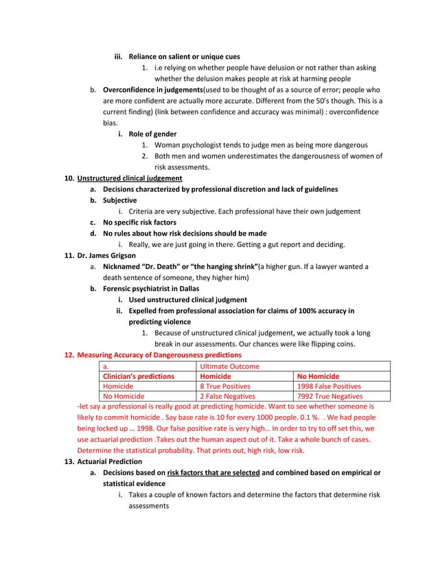 Tai's Forensic Psychology Notes | DOCX | Crime & Harmful Acts to ...