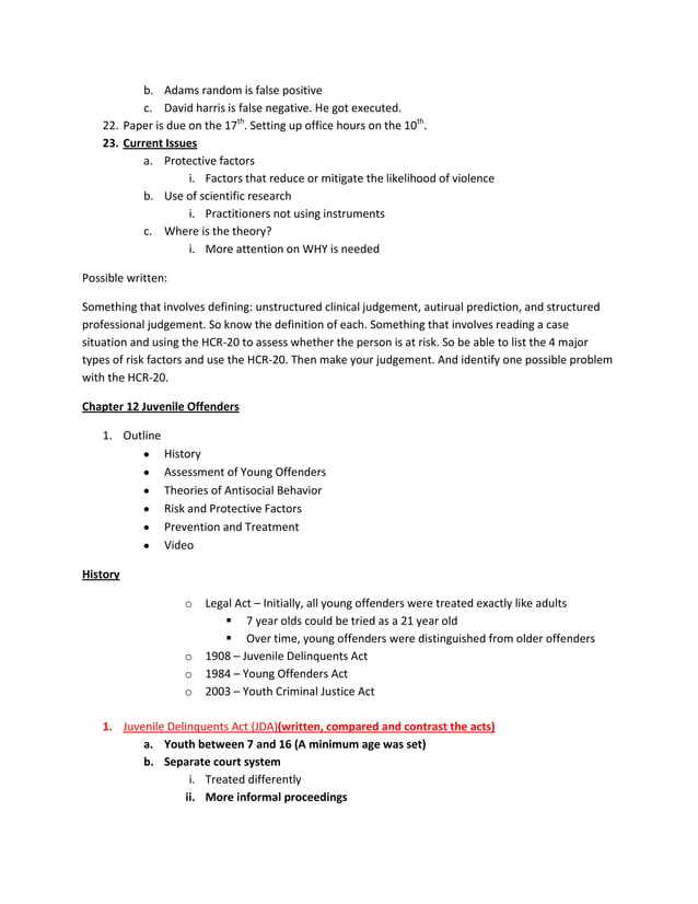 Tai's Forensic Psychology Notes | PDF
