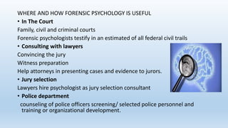 APA division of Forensic Psychology | PPTX