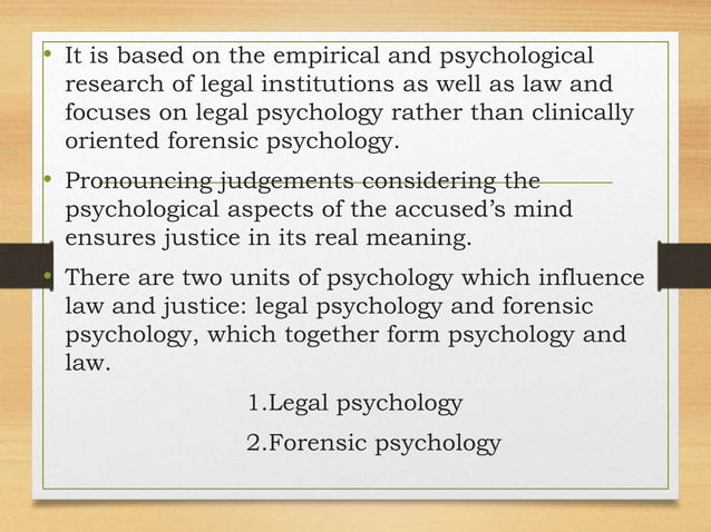 Forensic psychology unit 1.pptx.......... | PPTX | Mental Health ...