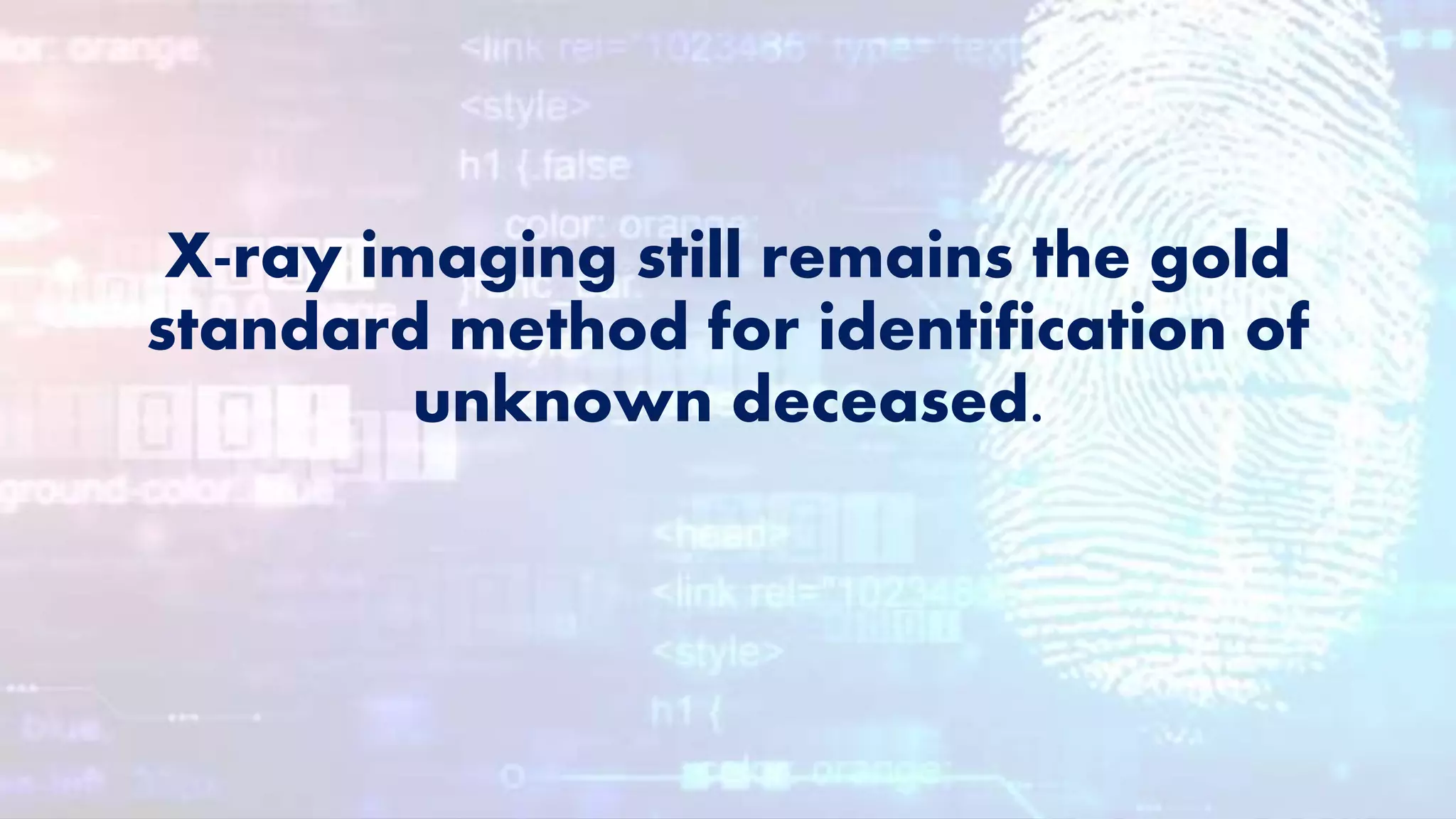 Forensic Radiology | PPTX