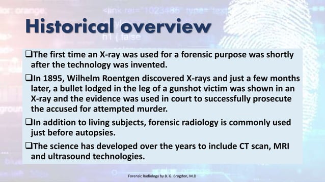 Forensic Radiology | PPTX