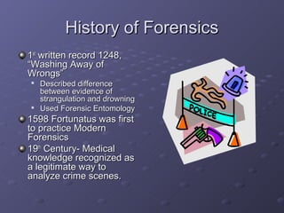 Washing Away of Wrongs- the 'Cons' of Forensic Science | PPT