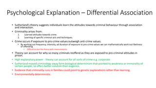 Forensic Psychology - AQA A Level revision notes | PPTX