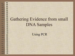 Forensics pcr&electrophoresis. | PPT