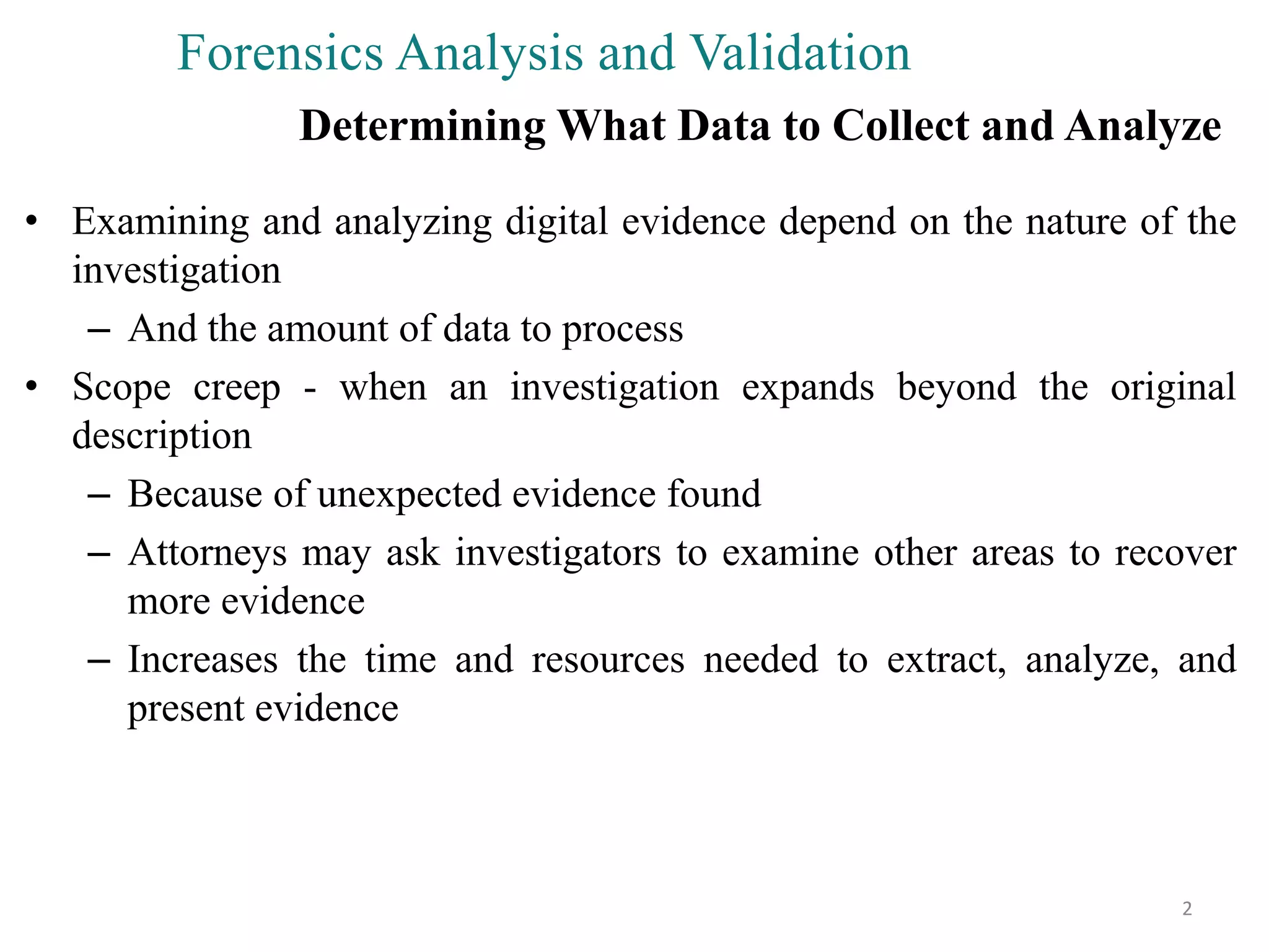 Forensics Analysis and Validation | PDF