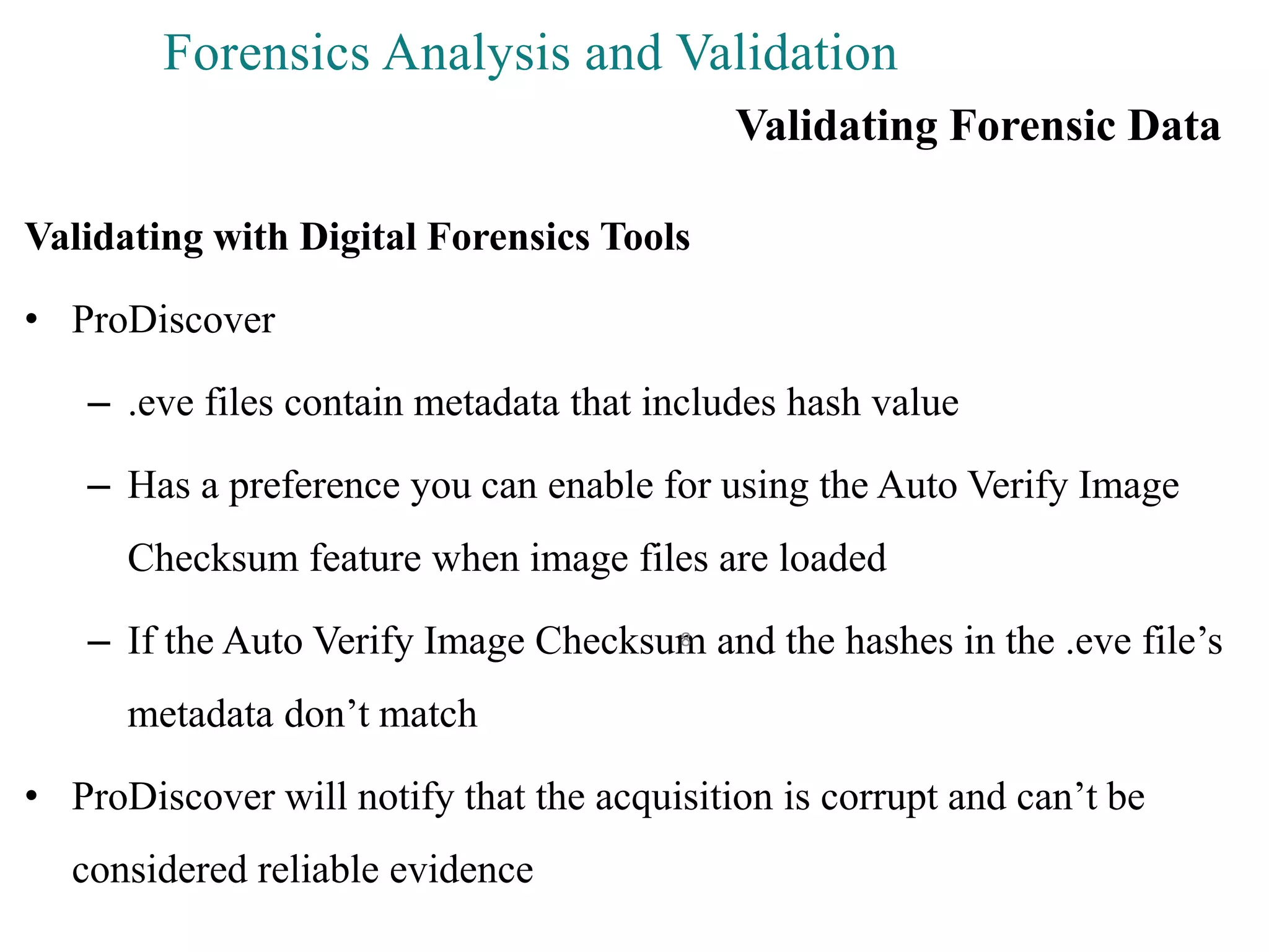 Forensics Analysis and Validation | PDF