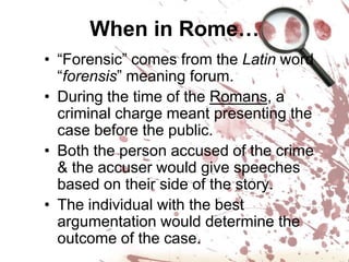 Forensic Science | PPTX