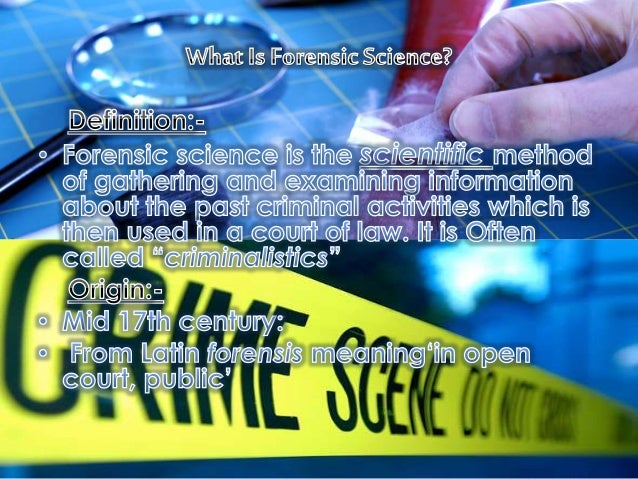 Forensic Science Benefits
