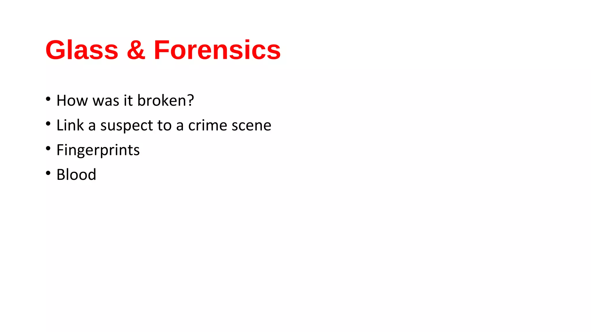 Forensic science soil and glass final | PPT