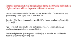 Forensic science soil and glass final | PPT