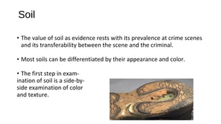 Forensic science soil and glass final | PPT