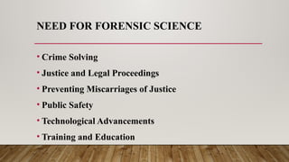 INTRODUCTION FORENSIC SCIENCE - UNIT 01 .pptx