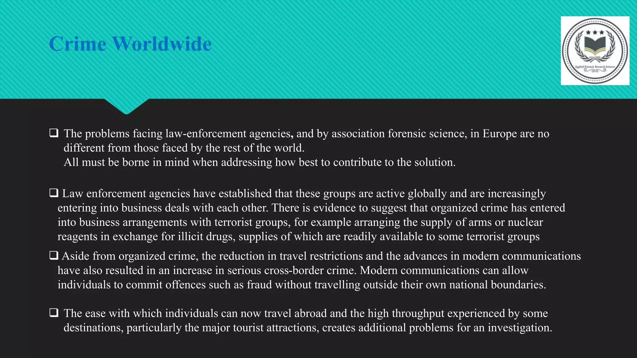 Forensic Science around the world | PPTX