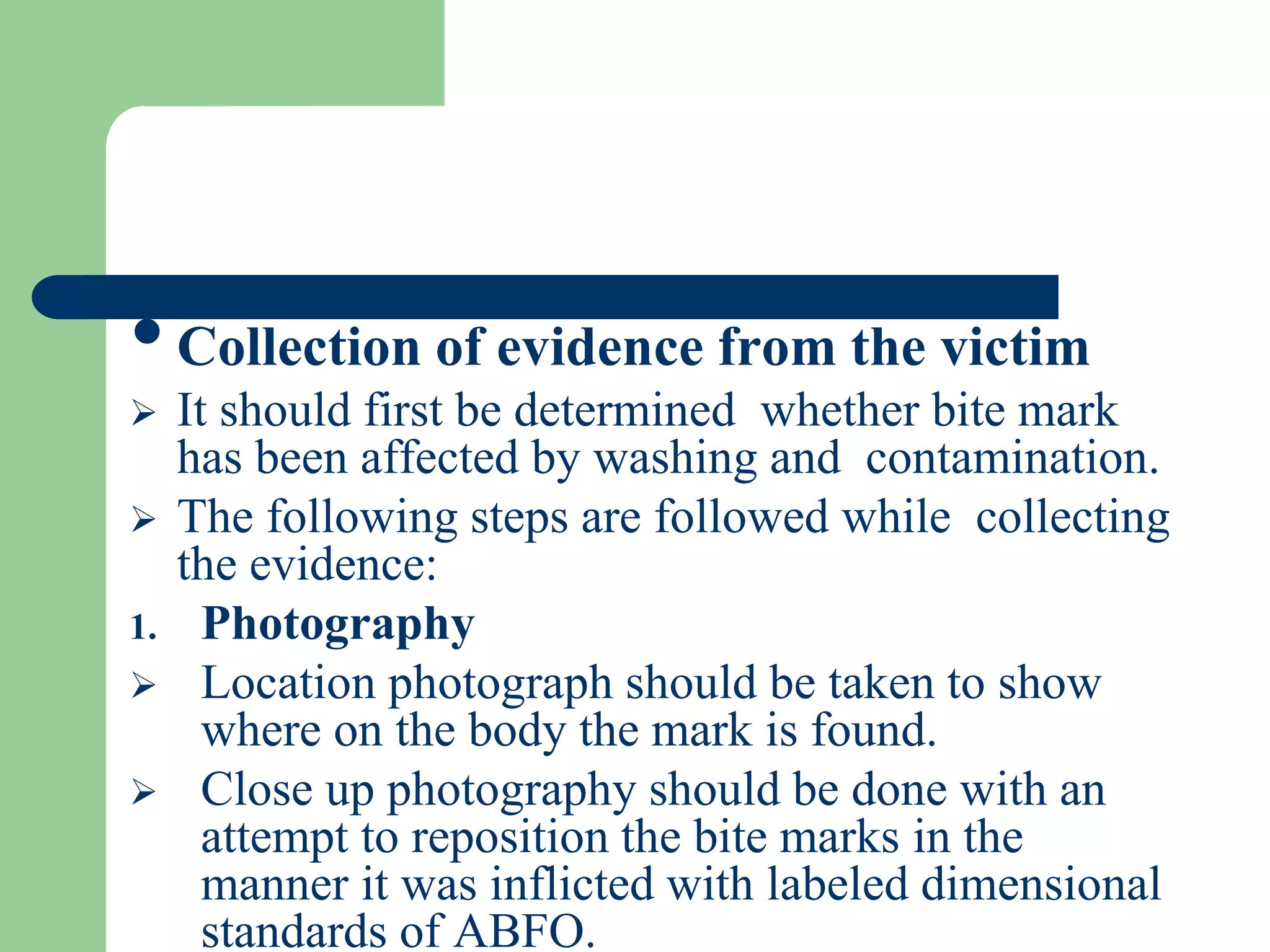 Forensic science bite marks | PPT