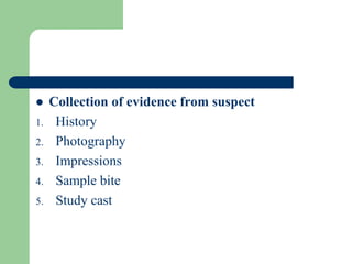 Forensic science bite marks | PPT