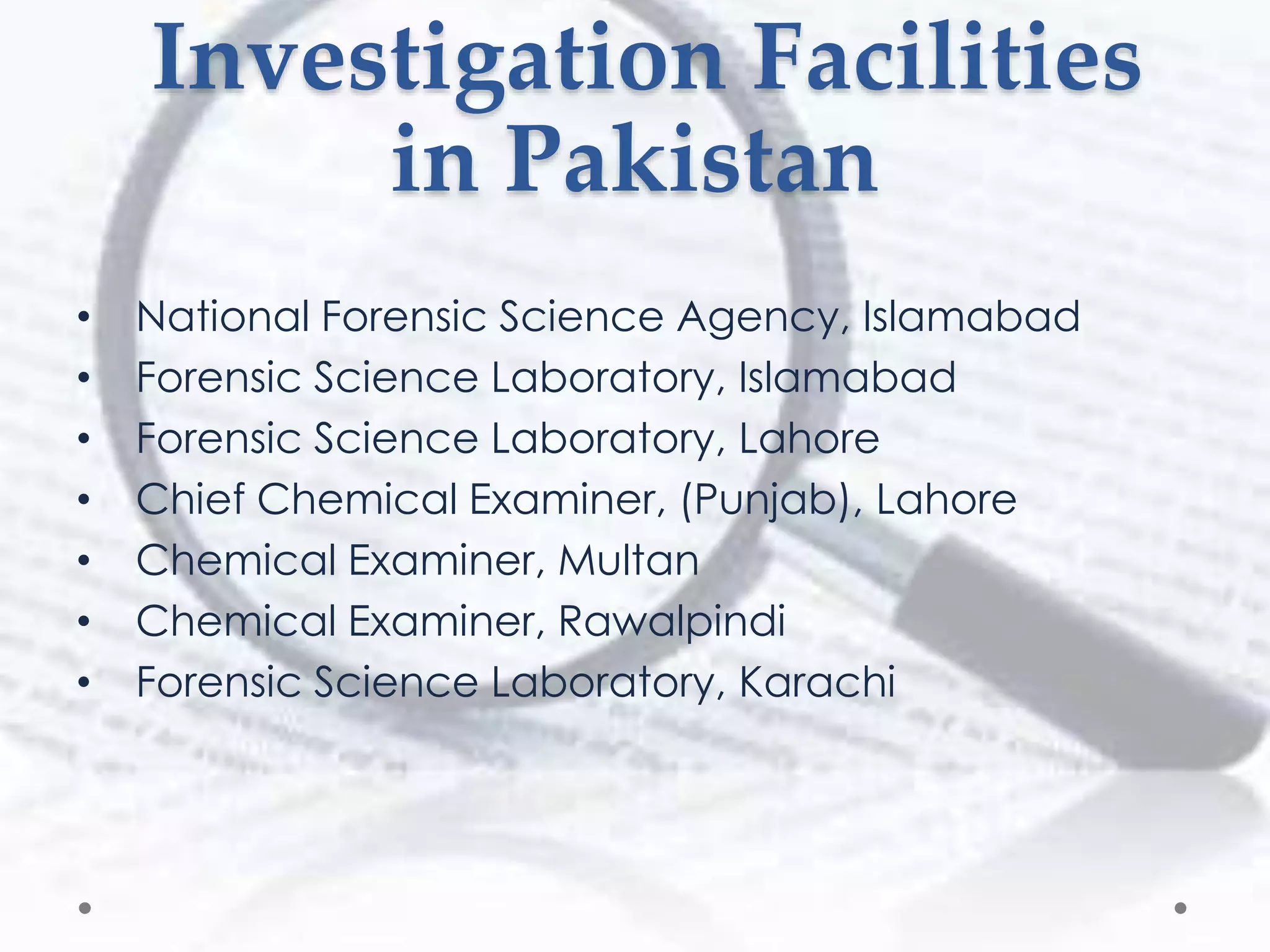 Forensic science in pakistan | PPTX