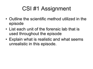 Forensic Science Intro | PPT