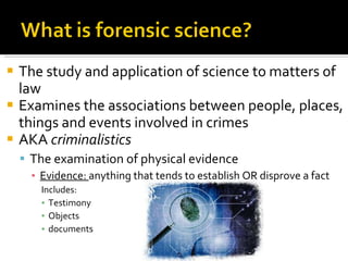 Forensic science intro | PPT