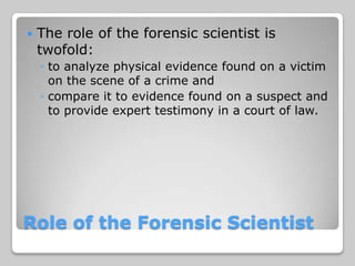 Intro to Forensic Science | PPTX